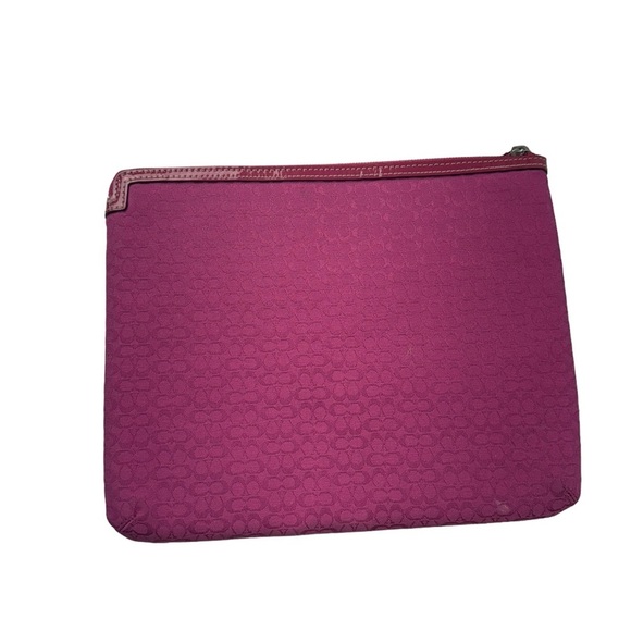 Coach | Bags | Coach Signature Canvas Pink Tablet Case | Poshmark